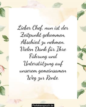 150 Abschiedsgrüße und Botschaften zur Rente für den Chef
