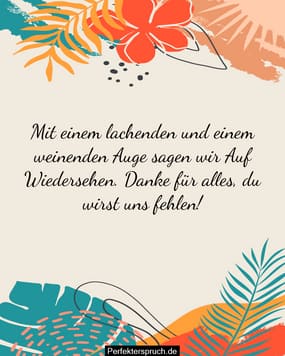 AbschiedsSprüche für Mitarbeiter und Personal