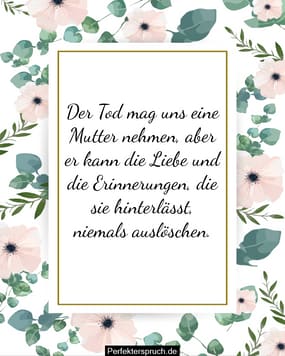 Über 150 Beileidsbekundungen zum Tod der Mutter