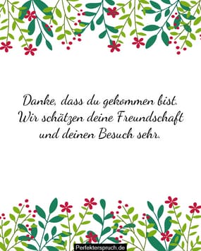 Danke für den Besuch Sprüche
