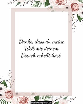 Danke für den Besuch Sprüche