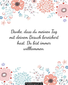 Danke für den Besuch Sprüche