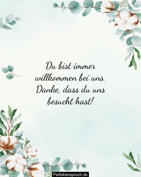 Danke für den Besuch Sprüche