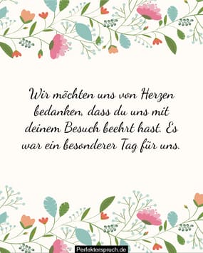 Danke für den Besuch Sprüche