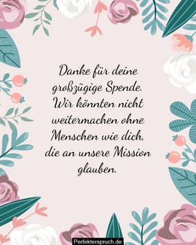DankesSprüche für Spende