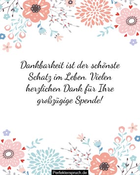 DankesSprüche für Spende