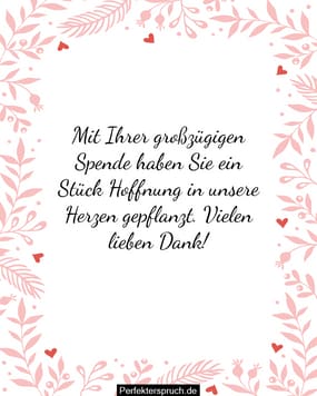 DankesSprüche für Spende