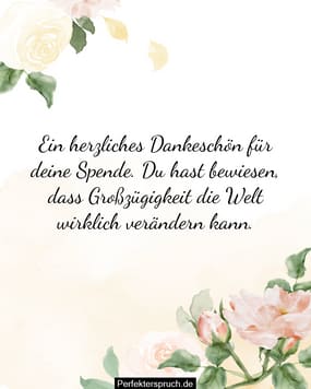 DankesSprüche für Spende