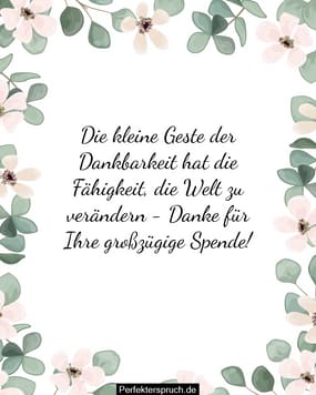 DankesSprüche für Spende