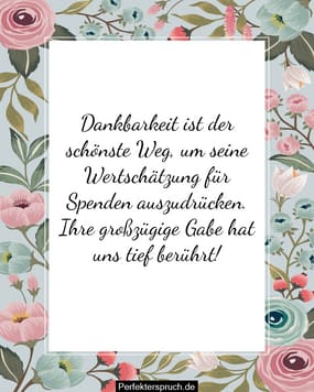 DankesSprüche für Spende