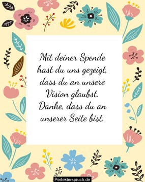 DankesSprüche für Spende