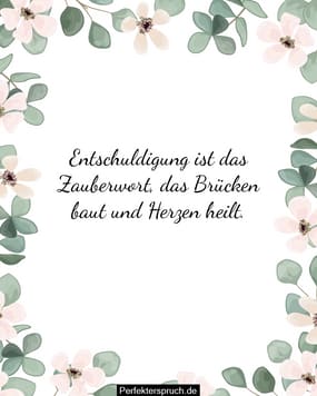 150 EntschuldigungsSprüche und Entschuldigungszitate