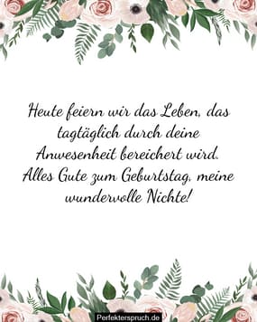 Alles Gute zum Geburtstag Wünsche für Nichte