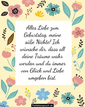 Alles Gute zum Geburtstag Wünsche für Nichte