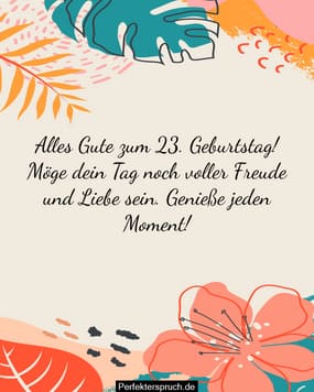 Gluckwunsche 23 Geburtstag
