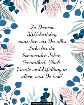 Geburtstagswünsche Zum 35 Geburtstag