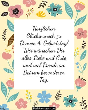 Gluckwunsche Zum 4 Geburtstag