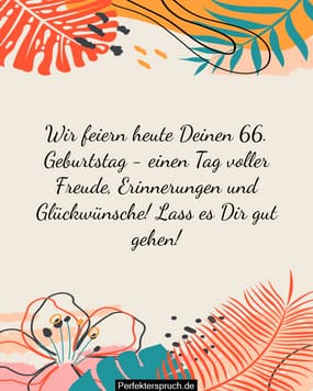 Geburtstagswunsche Zum 66 Frauen