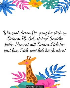 150 Glückwünsche zum 78. Geburtstag mit Bildern