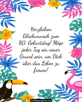 150 Glückwünsche zum 80. Geburtstag mit Bildern