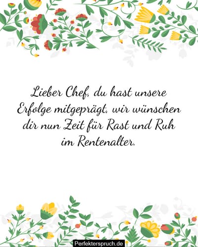 150 Abschiedsgrüße und Botschaften zur Rente für den Chef