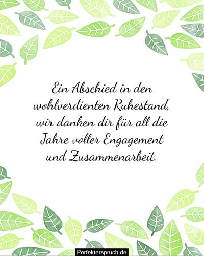 150 Abschiedsgrüße und Botschaften zur Rente für den Chef