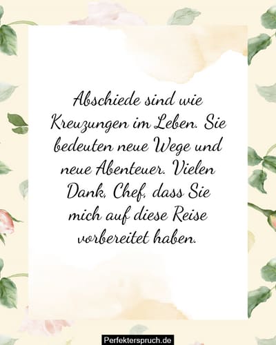 150 AbschiedsSprüche für den Chef - Auf Wiedersehen Wünsche