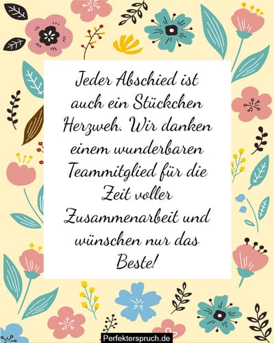 AbschiedsSprüche für Mitarbeiter und Personal