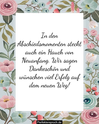 AbschiedsSprüche für Mitarbeiter und Personal