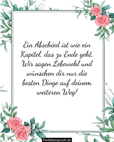 AbschiedsSprüche für Mitarbeiter und Personal