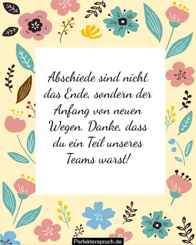 AbschiedsSprüche für Mitarbeiter und Personal
