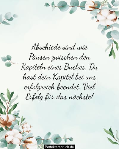 AbschiedsSprüche für Mitarbeiter und Personal