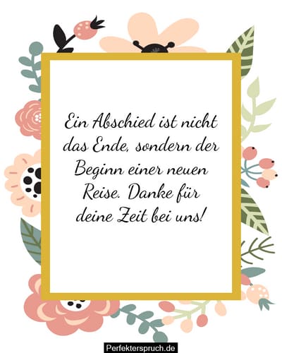 AbschiedsSprüche für Mitarbeiter und Personal