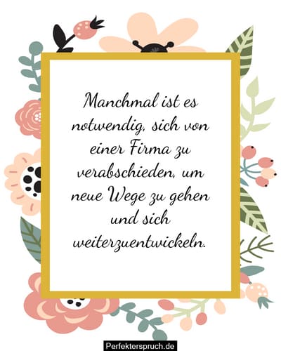 AbschiedsSprüche beim Verlassen der Firma
