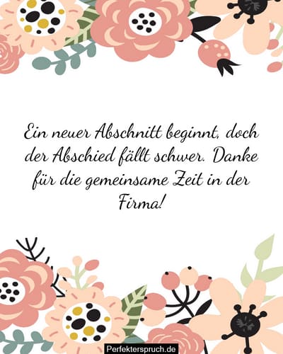 AbschiedsSprüche beim Verlassen der Firma