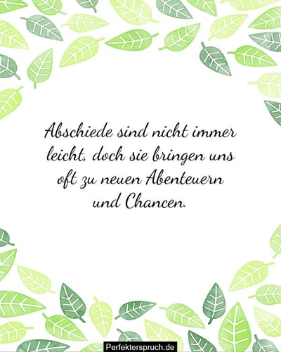 AbschiedsSprüche beim Verlassen der Firma