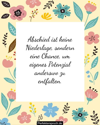 AbschiedsSprüche beim Verlassen der Firma