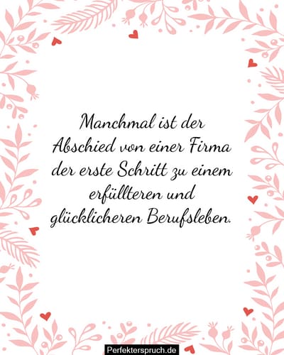 AbschiedsSprüche beim Verlassen der Firma