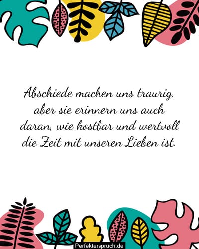 Herzliche AbschiedsSprüche und Zitate