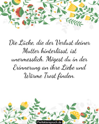 Über 150 Beileidsbekundungen zum Tod der Mutter