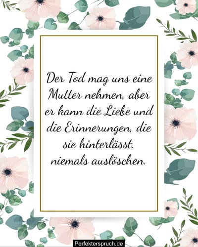 Über 150 Beileidsbekundungen zum Tod der Mutter