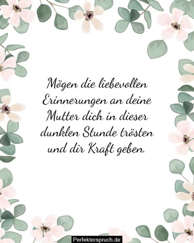 Über 150 Beileidsbekundungen zum Tod der Mutter