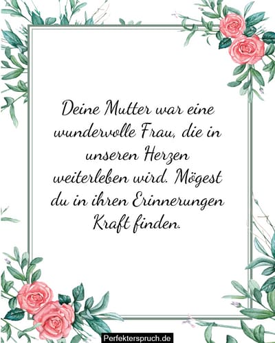 Über 150 Beileidsbekundungen zum Tod der Mutter