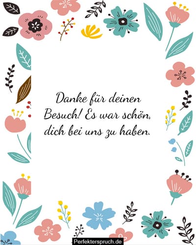Danke für den Besuch Sprüche