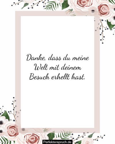 Danke für den Besuch Sprüche