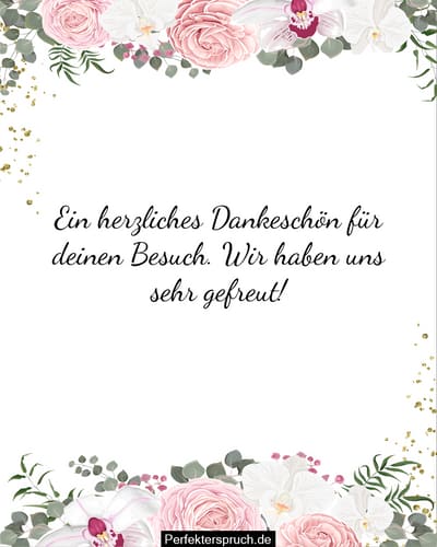 Danke für den Besuch Sprüche