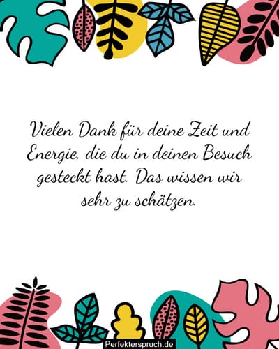 Danke für den Besuch Sprüche