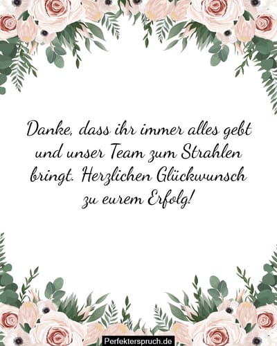 150 Dankes- und Glückwunsch-Sprüche für das Team