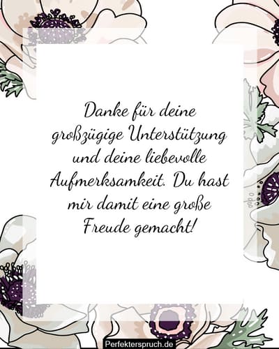 DanksagungsSprüche zum Schreiben in einer Dankeskarte