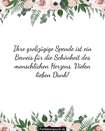 DankesSprüche für Spende